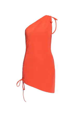 Balmain Beach Dress With Embroidered Logo - Orange