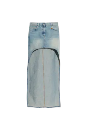 COURREGES Asymmetrical Denim Skirt - Blue