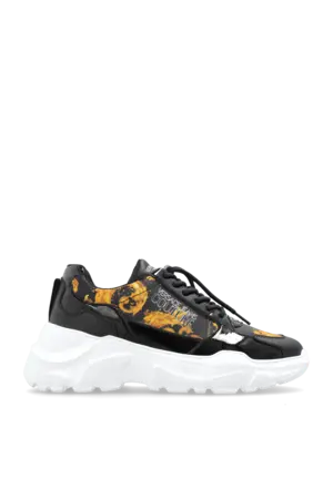 Versace Barocco Pattern Sneakers - Black