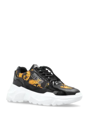 Versace Barocco Pattern Sneakers - Black