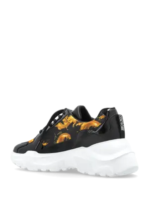 Versace Barocco Pattern Sneakers - Black