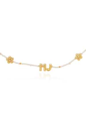 Marc Jacobs Floral Motif Necklace - Gold