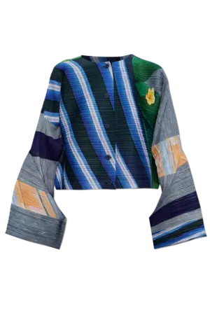 Issey Miyake Pleated Cardigan - Multicolour