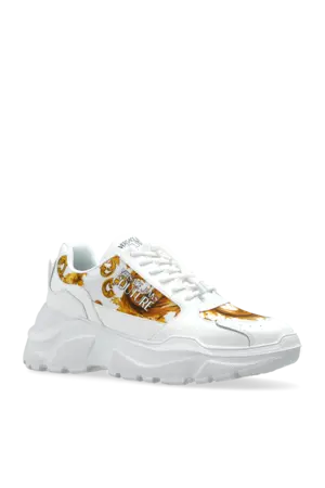 Versace Barocco Pattern Sports Shoes - White