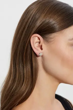 Marc Jacobs Earrings With Crystals - Silver