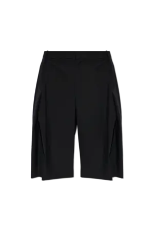 Casablanca Wool Shorts With Pleats - Black