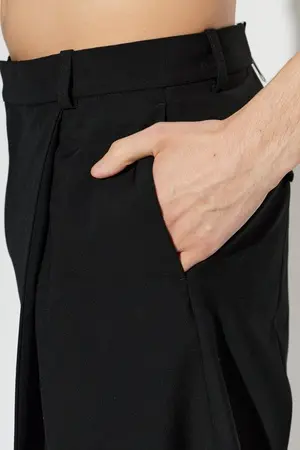 Casablanca Wool Shorts With Pleats - Black
