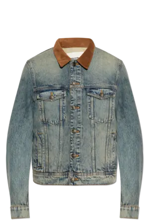 Zadig&Voltaire Denim Jacket With Corduroy Collar - Blue