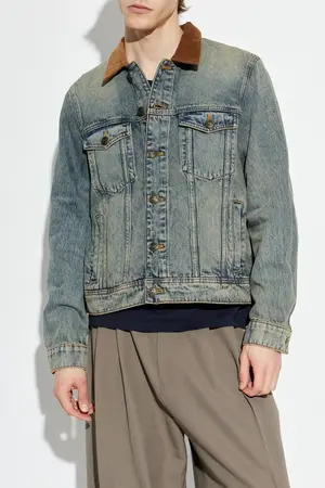 Zadig&Voltaire Denim Jacket With Corduroy Collar - Blue