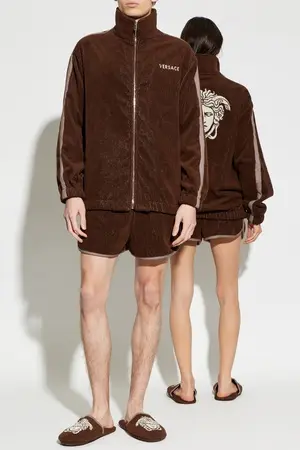 Versace Terry Cotton Shorts - Brown