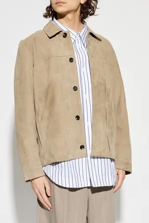 Rag & Bone Suede Jacket With Pockets - Beige