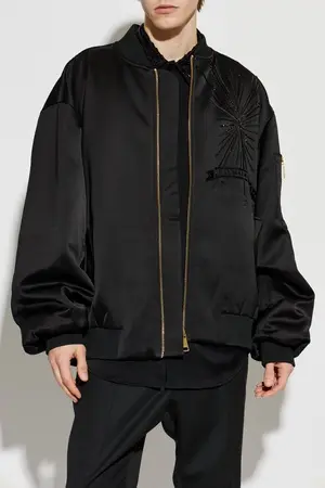 Balmain Bomber Jacket With Shimmering Appliqués