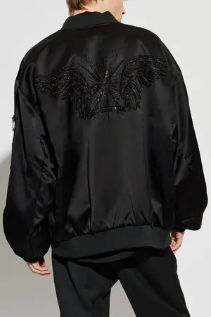Balmain Bomber Jacket With Shimmering Appliqués