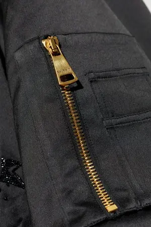 Balmain Bomber Jacket With Shimmering Appliqués