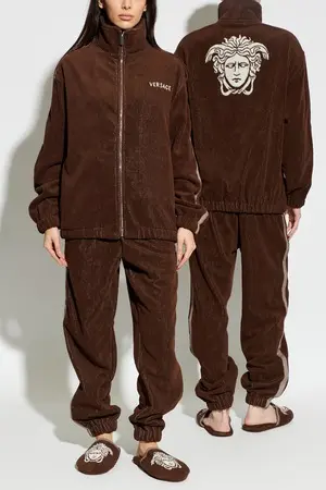 Versace Cotton Terry Sweatshirt - Brown