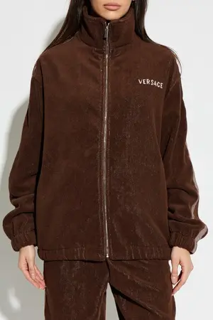 Versace Cotton Terry Sweatshirt - Brown