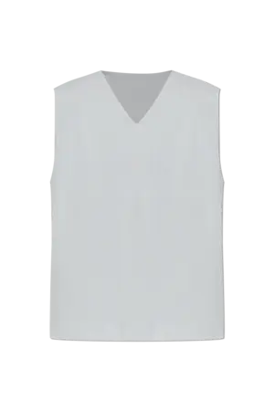 Issey Miyake V-neck Sleeveless Top - Grey