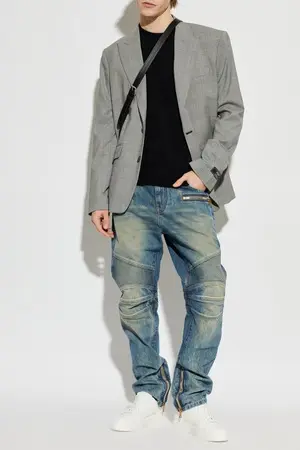 Balmain Checked Pattern Blazer