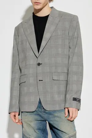Balmain Checked Pattern Blazer