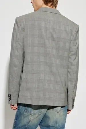 Balmain Checked Pattern Blazer