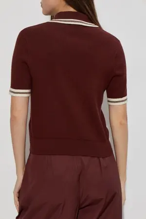 Rag & Bone Cotton-cashmere Polo Shirt - Burgundy