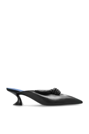 LANVIN Leather Heeled Mules - Black