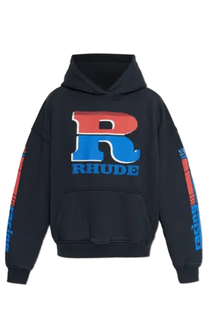 Rhude Logo Printed Sweatshirt - Black