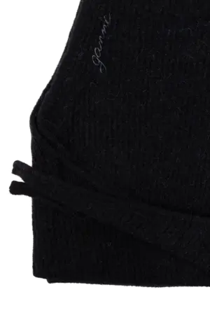 GANNI Wool Hood With Ties
