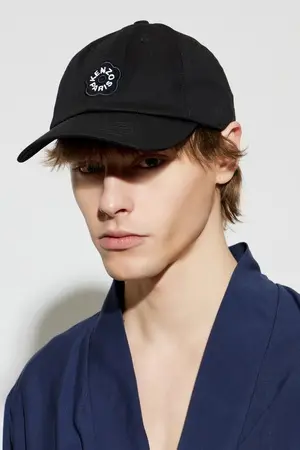 Kenzo Cap With Embroidered Logo - Black