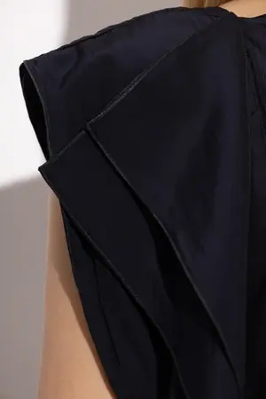 LANVIN Asymmetrical Cut Top - Black
