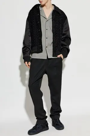 Balmain Checked Pattern Shirt - Grey
