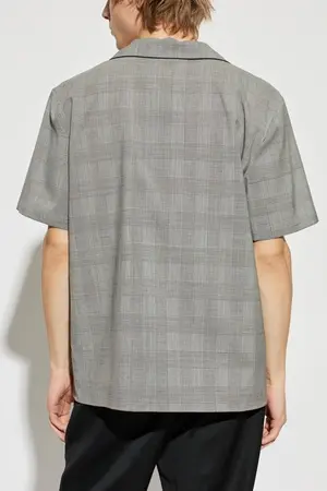 Balmain Checked Pattern Shirt - Grey
