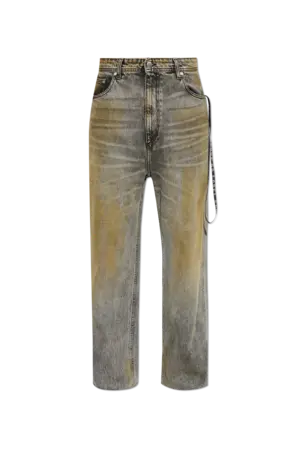 44 LABEL GROUP Vintage-effect Straight Jeans - Grey
