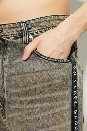 44 LABEL GROUP Vintage-effect Straight Jeans - Grey