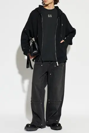 44 LABEL GROUP Wide Leg Raw Edge Jeans