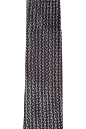 FERRAGAMO Geometric Print Silk Necktie - Black