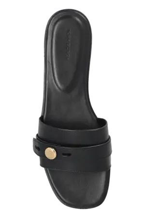 Tory Burch Romy' Leather Slides - Black