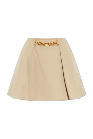 Balmain Short Skirt With Darts - Beige