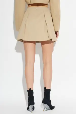 Balmain Short Skirt With Darts - Beige