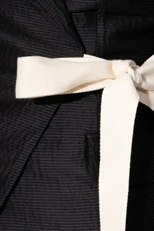 LANVIN Blazer With Decorative Tie - Black