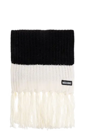 Moschino Scarf With Logo - Black