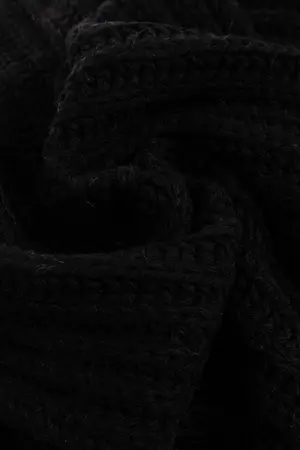 Moschino Scarf With Logo - Black