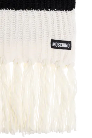 Moschino Scarf With Logo - Black