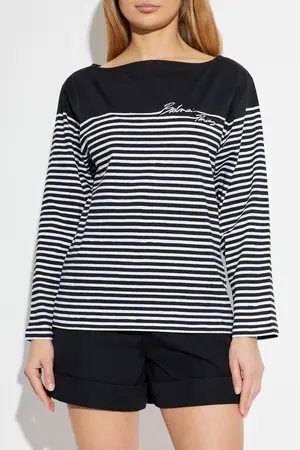 Balmain Striped Pattern Top