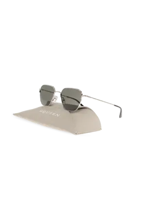Alexander McQueen Square Frame Sunglasses - Silver