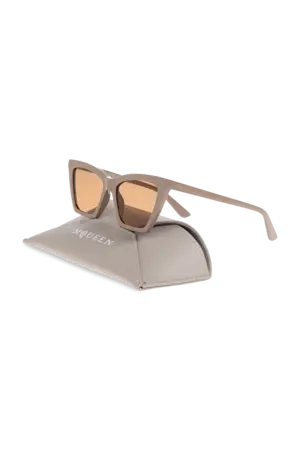 Alexander McQueen Geometric Cat-eye Sunglasses - Beige