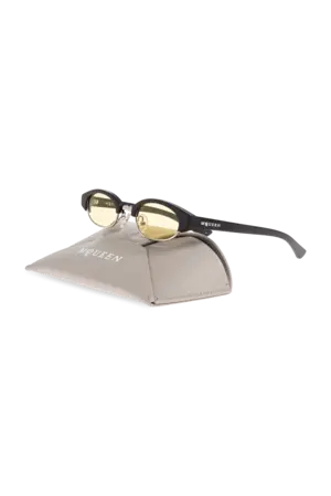 Alexander McQueen Oval Sunglasses - Black