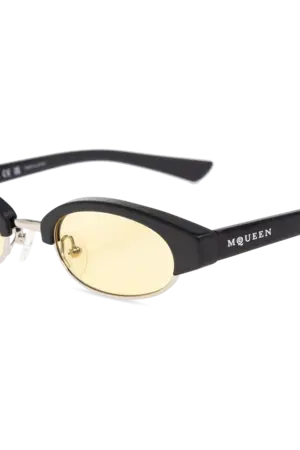 Alexander McQueen Oval Sunglasses - Black