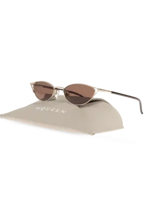 Alexander McQueen Sunglasses With Case - Gold