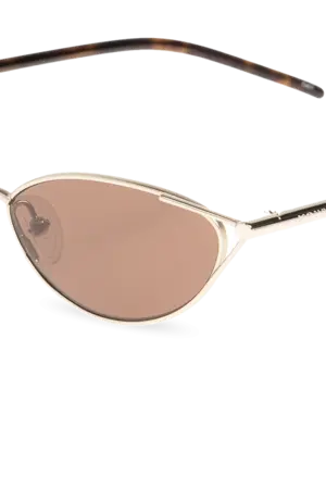 Alexander McQueen Sunglasses With Case - Gold